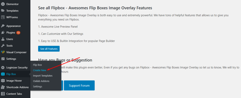 Create a Flip box with Template | Flipbox – Awesomes Flip Boxes & Image Overlay